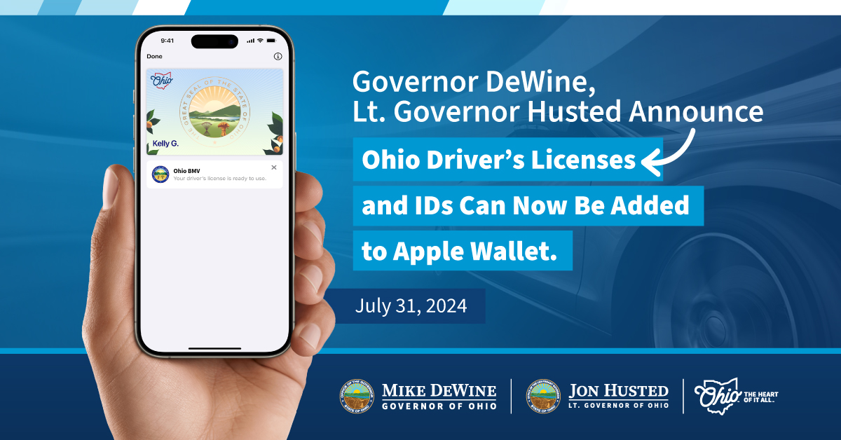 Ohio launches mobile driver’s license integration with Apple Wallet ...