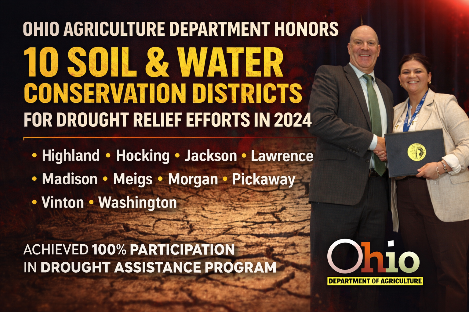 Ohio Department of Agriculture honors 10 soil and water conservation ...