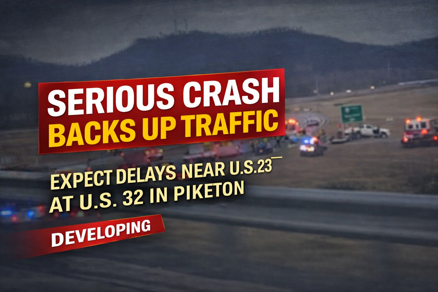 Traffic delays reported after serious crash near Piketon