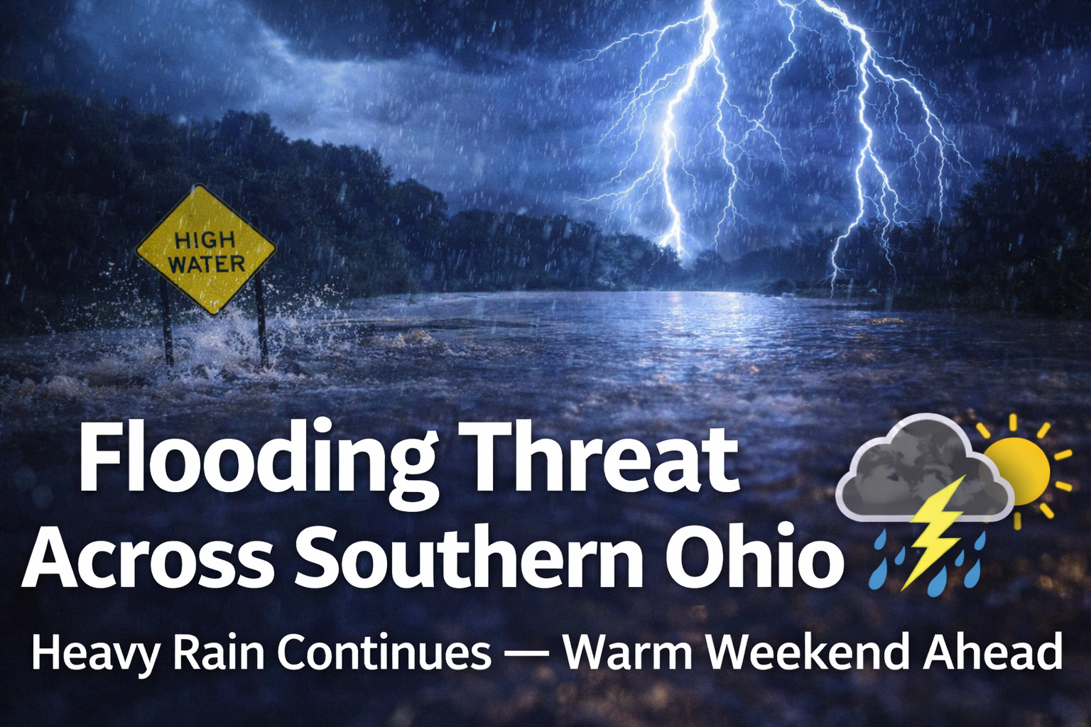 Flooding threat across southern Ohio as heavy rain continues — but a ...