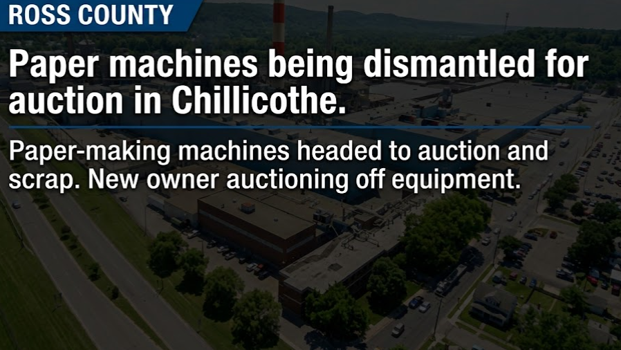 Paper-making machines being dismantled for auction at former ...