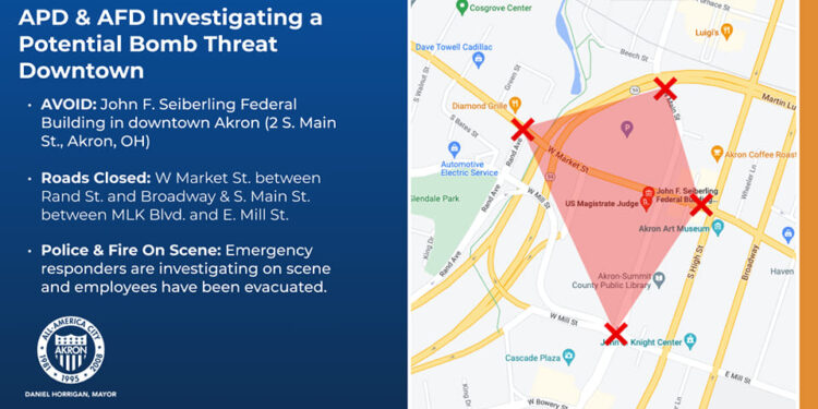 Bomb threat at John F. Seiberling Federal Building in Akron - Scioto ...