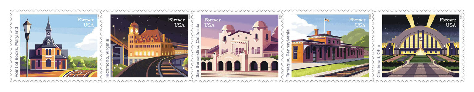 New "Forever Stamps" commemorate railroad stations