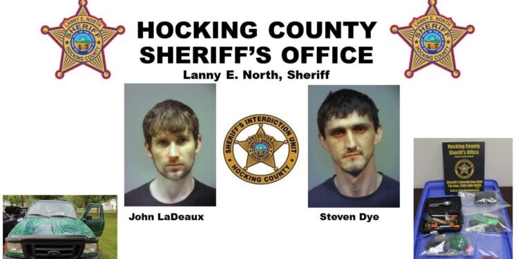 Two arrested after running from deputies in Hocking County